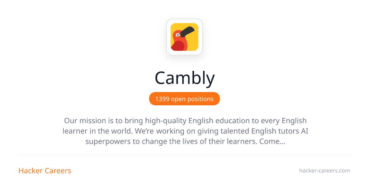 Cambly Jobs | Hacker Careers